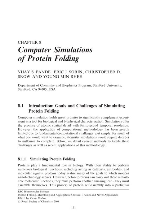 Image result for Computer Simulation of Protein Folding