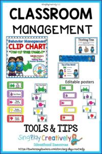 Elementary Behavior Chart And Classroom Management Plan And Editable ...