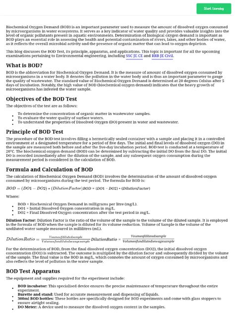 Image result for Bod Test Procedure