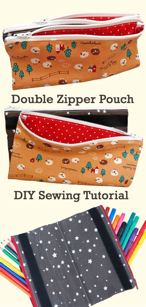 Image result for Double Zipper Pouch Tutorial