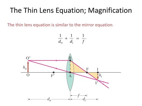 Image result for Lens Magnification Formula