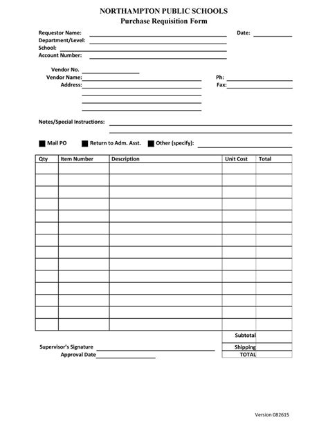 Image result for Blank Printable Requisition Form