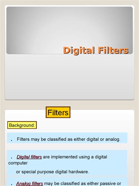 Image result for Example Digital Filters