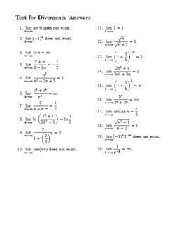 Image result for Divergence Test Calculus
