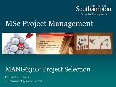 Image result for Project Selection Slide