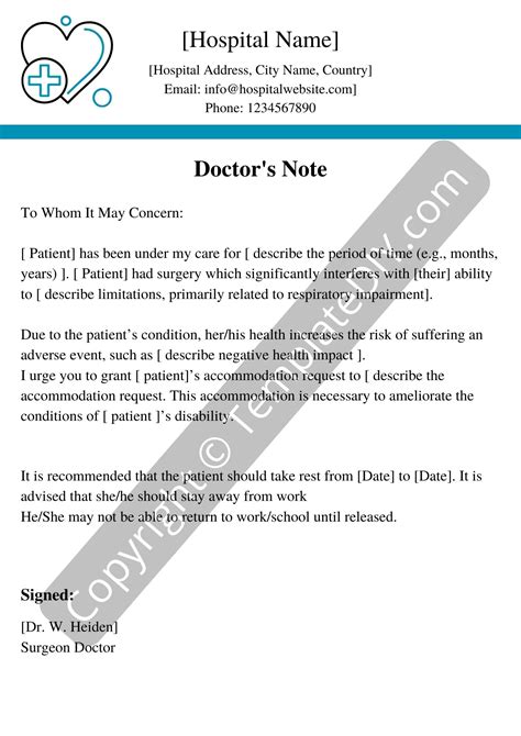 Image result for Doctor Note for Surgery