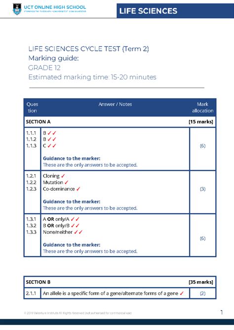 Image result for Life Science Monthyl Test Grade 12