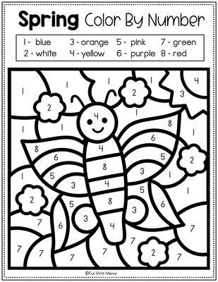 Image result for Spring Color by Number Coloring Pages