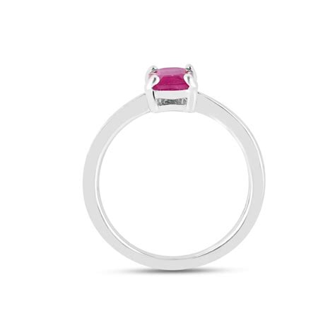 Red Ruby Ring Cocktail Ring Gemstone Ring Ruby Rhodium over Sterling ...