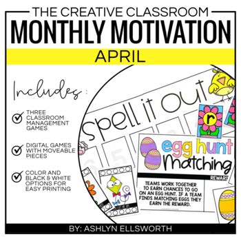 April Classroom Management Behavior Games | TPT