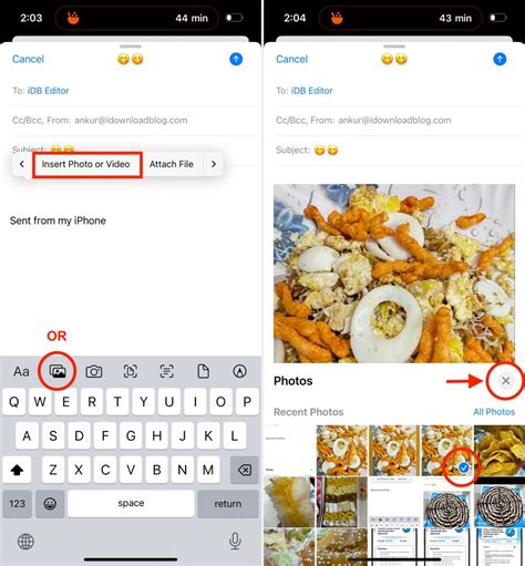 Image result for iPhone Email Attach File