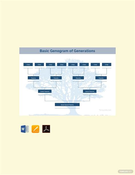 Free Editable Genogram Templates in Word to Download