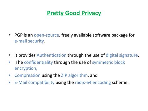 Image result for Pretty Good Privacy Features