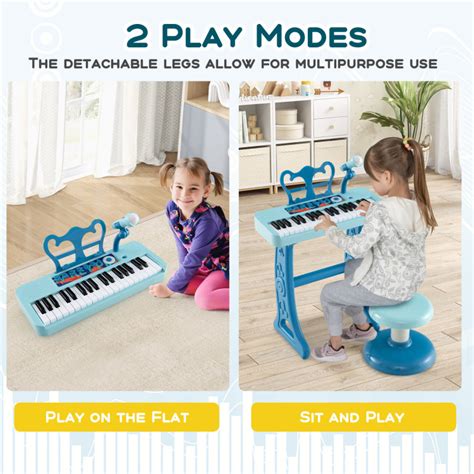 Kids Piano Keyboard 37-Key Kids Toy Keyboard Piano with Microphone for ...