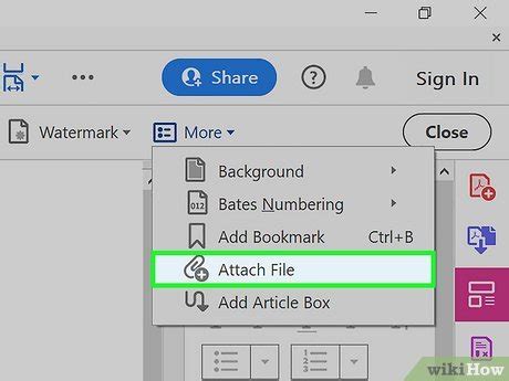 Image result for Attach File to PDF Document