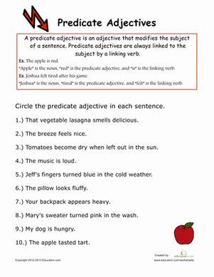 Image result for 6th-Grade Predicate Adjectives