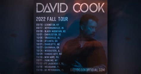 Image result for David Cook Tour