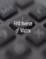 Image result for Inversion Method in Matrix