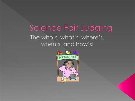Image result for Science Judging Fair Example