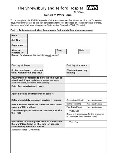 Image result for Return to Work Notice Sample