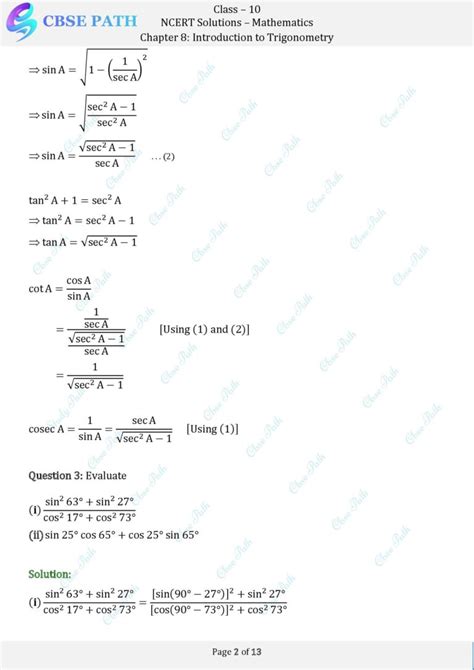 Image result for Maths Trigonometry Class 10 Last Exercise