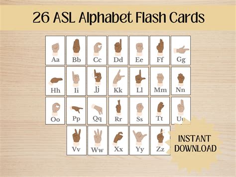 Image result for Sign Language Alphabet Cards