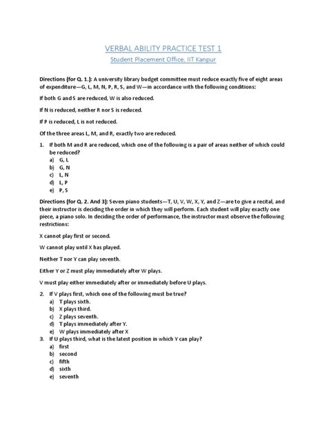 Image result for Verbal Practice Test