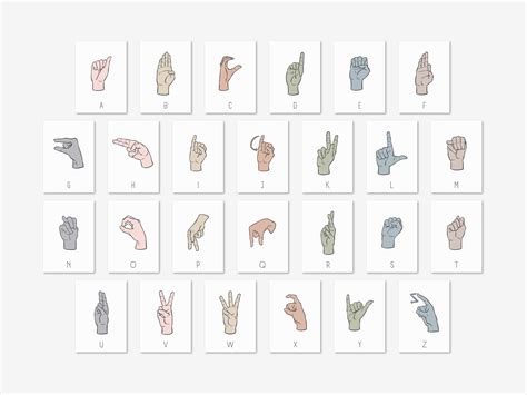 Image result for Sign Language Alphabet Cards