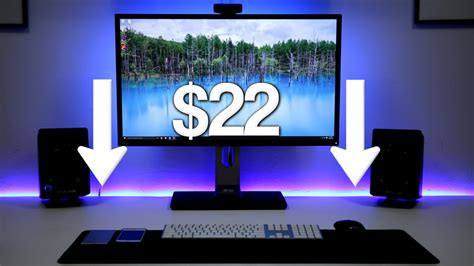 Image result for LED Strip Light Desk Setup