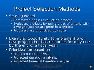 Image result for Project Selection Slide