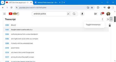 Image result for GoogleVideo Transcript