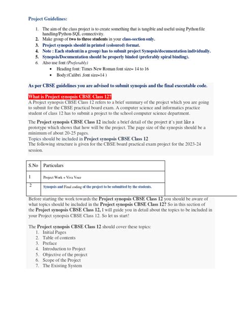 Image result for Class 12 Computer Science Project Synopsis Format