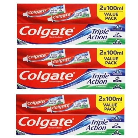 Colgate - Toothpaste / Triple Action Original Mint (2 x 100ml) - Pack ...