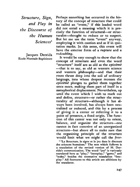 Image result for Derrida Structure