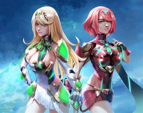 Image result for Pyra X Mythra deviantART