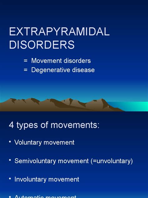 Image result for Extrapyramidal Movement Disorders