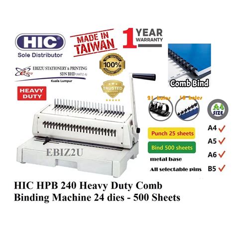Image result for Hic Comb Binding Machine