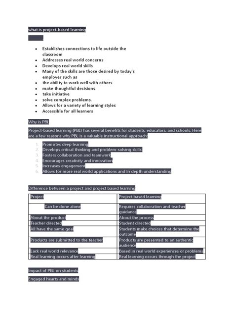 Image result for Concept of Project-Based Learning