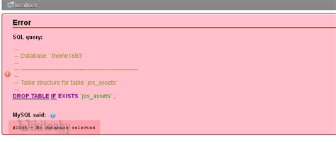 Image result for No Database Selected MySQL
