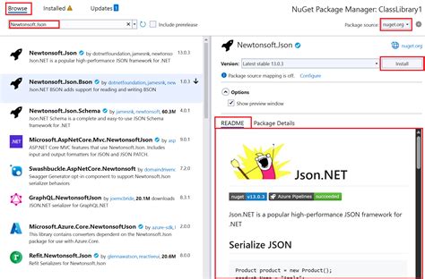 Image result for Project Packages View Visual Studio