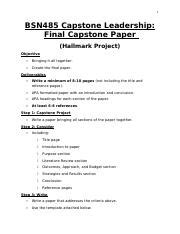 Image result for Leadership Capstone Project Examples