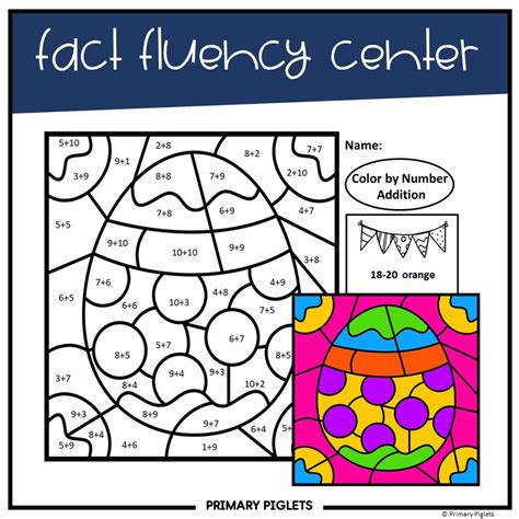 Image result for Easter Addition Color by Number