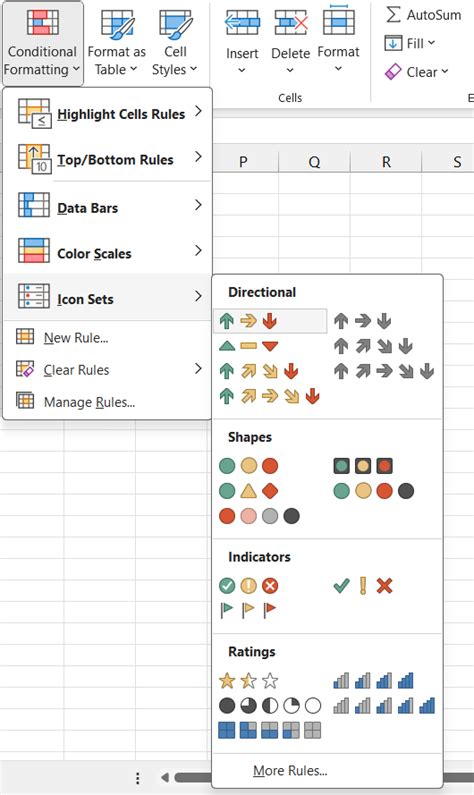 Image result for Excel Conditional Formatting Icon Sets