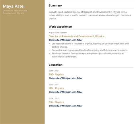 Image result for Academic CV Format PDF