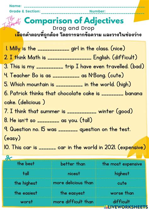 Image result for Adjectives Examples for 6th Class