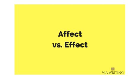 Image result for Affect vs Effect