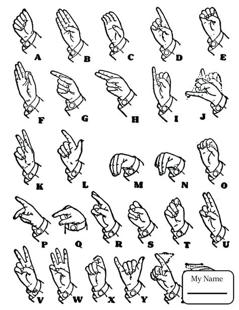 Image result for Sign Language Colors Printable