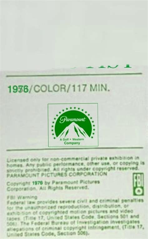 Image result for Paramount VHS Sticker Label
