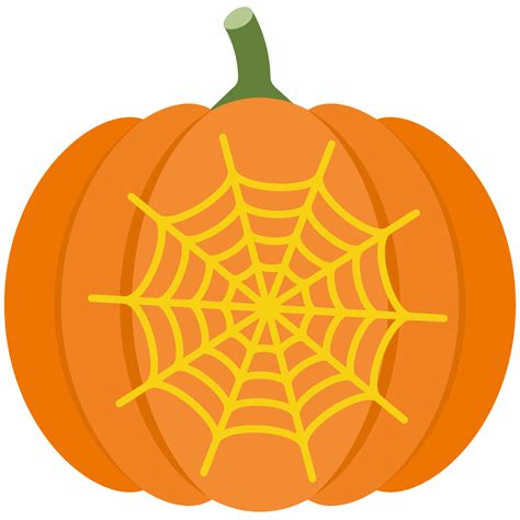 Spider Web Pumpkin Stencil | Free Printable Papercraft Templates