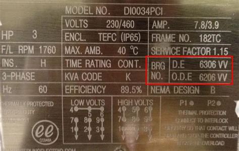 Image result for Motor Nameplate Delta Connection